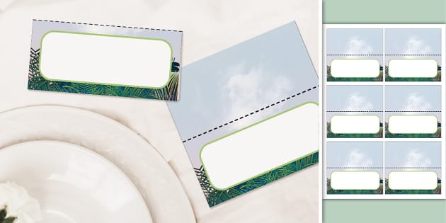 Botanical Place Name Cards | Twinkl Party (teacher made)