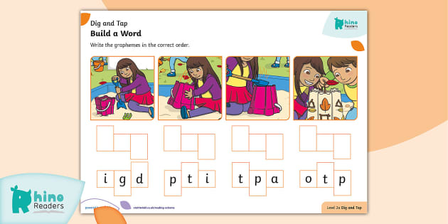 Level 2a Dig and Tap: Build a Word (teacher made) - Twinkl