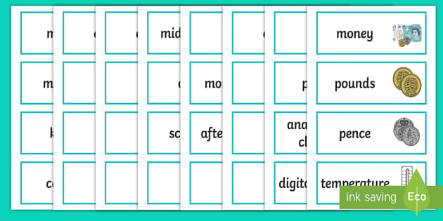 LKS2 Measurement Key Maths Vocabulary Cards