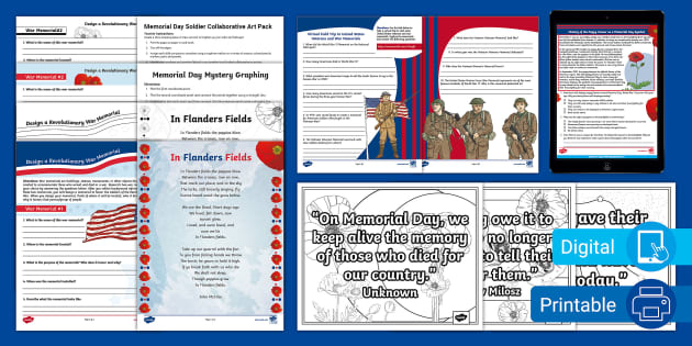Eighth Grade Memorial Day Activity Pack (Teacher-Made)