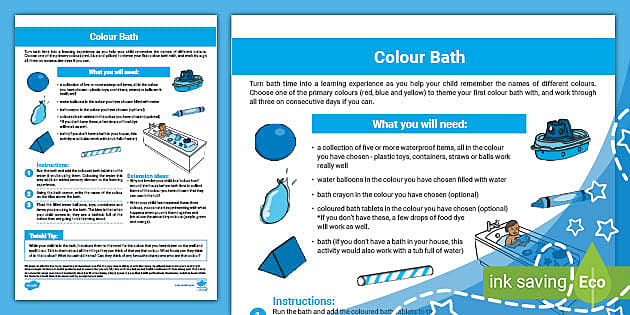 Colour Bath - Parents - Bath Time Fun (Teacher-Made)