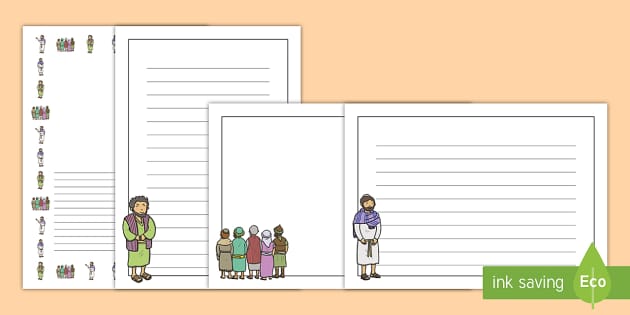 Zacchaeus the Tax Collector Bible Story Page Borders - border