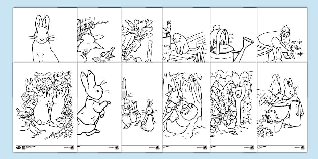 FREE! - Peter Rabbit Colouring In Pictures | Primary Resources