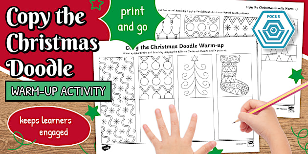 Copy the Christmas Doodle Warm-up Activity