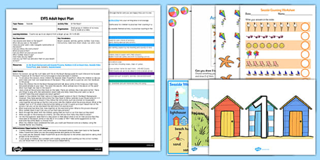 EYFS At the Beach Adult Input Plan and Resource Pack