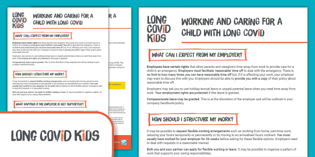 Long Covid Kids: Working and Caring for a Child with Long COVID