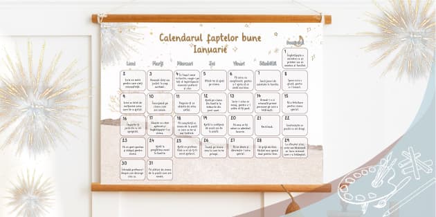 Calendarul faptelor bune: Ianuarie – Planșă Galeria de artă