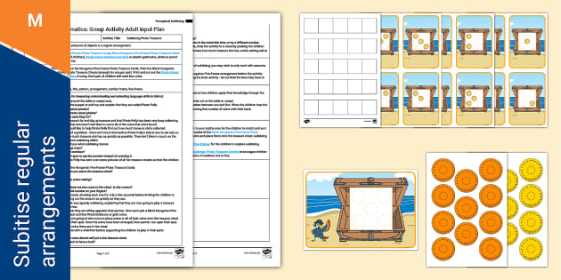 Subitising Pirate Treasure Activity Lesson Plan & Resources