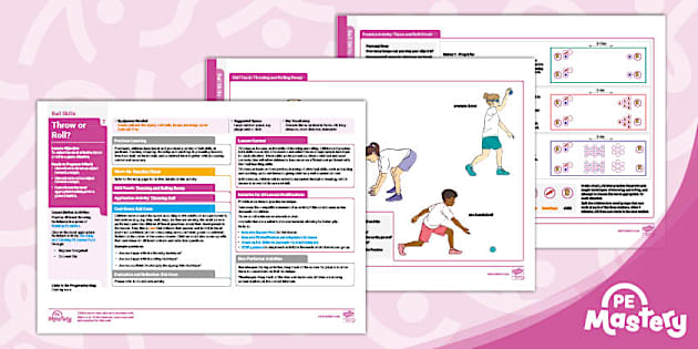 PE Mastery: Grade 2 Ball Skills Lesson 7 - Throw or Roll?