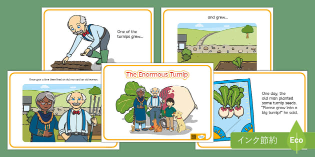 The Enormous Turnip- Children's Folk Story in English