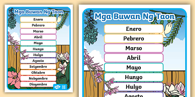 Mga Buwan Ng Taon Poster | Pre-K - Grade 1 | Twinkl PH Mga Buwan Ng Taon Poster | Pre-K - Grade 1 | Twinkl PH