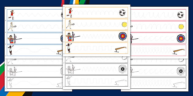 Summer Olympics Line Activity Tracing Card Game | Twinkl USA