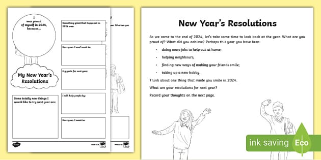 New Year's Resolutions - Twinkl