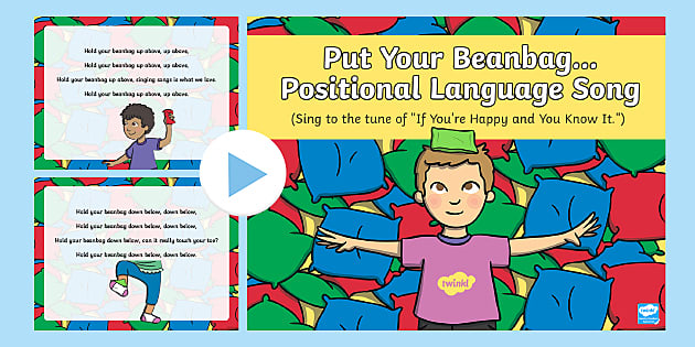 Put Your Beanbag Positional Language Song PowerPoint
