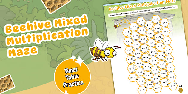 Beehive Mixed Multiplication Maze