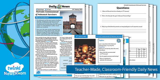 FREE! - Daily NewsRoom Pack-Portraits Commissioned of Holocaust ...