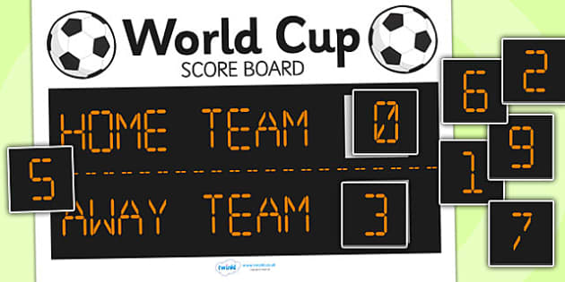Football World Cup Role Play Scoreboard (teacher made)