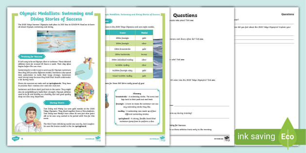 Olympic Medallists: Swimming and Diving Stories of Success LKS2 ...