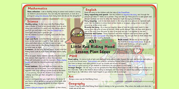 Little Red Riding Hood Lesson Plan Ideas KS1 - little, red