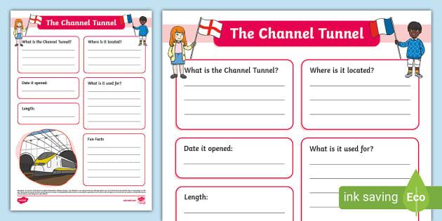 The Channel Tunnel Fact File Template, The Channel Tunnel