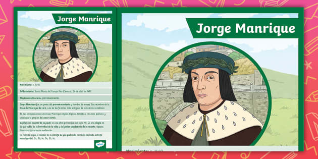 Póster informativo: Jorge Manrique (l'enseignant a fait)