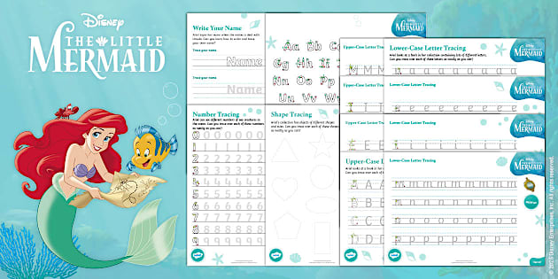 The Little Mermaid: Fine Motor Skills Pack (teacher made)