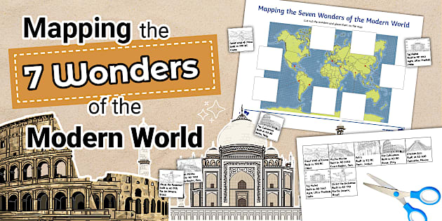 Mapping the Seven Wonders of the Modern World Worksheet