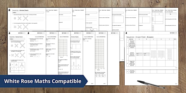 👉 Sequences - Review Sheets (teacher made) - Twinkl