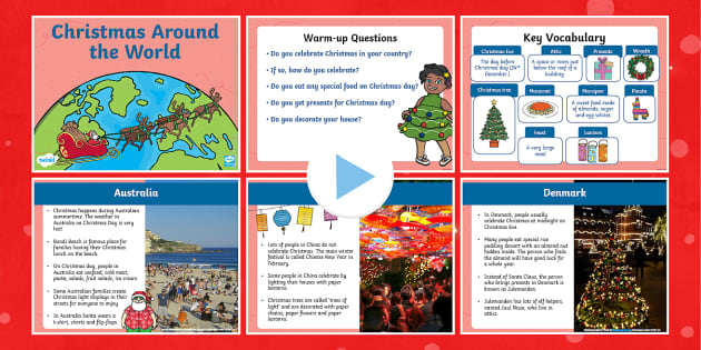 ESL Christmas Lesson | Traditions Around the World - Twinkl