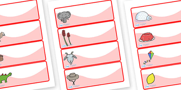 FREE! - Editable Drawer - Peg - Name Labels (Set 2) - Red