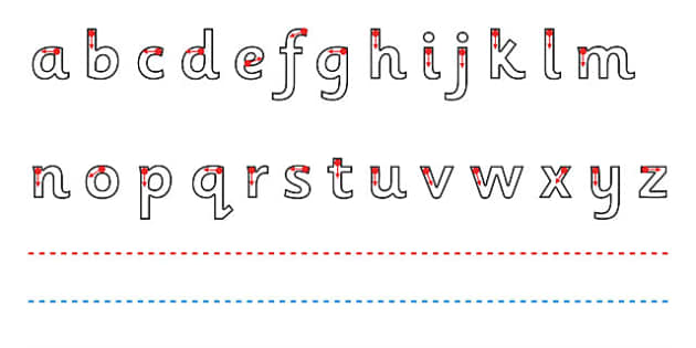 Line Guide with Letters (Landscape) (teacher made) - Twinkl