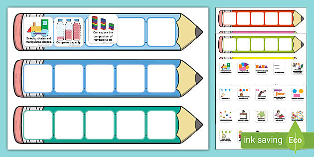 EYFS Maths Pencil Targets (teacher made)