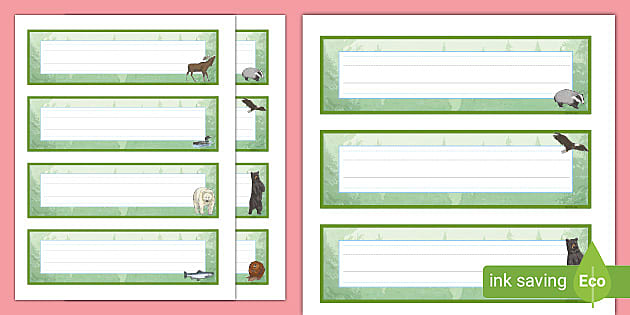 Back-to-school Labels with Writing Lines | Canadian Nature