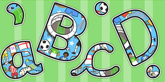 FREE! - Football World Cup Themed A4 Display Lettering