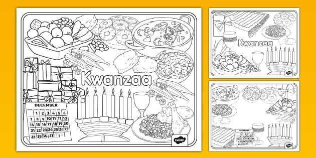 Let's Doodle! Kwanzaa Coloring Sheet (professor feito) Let's Doodle! Kwanzaa Coloring Sheet (professor feito)