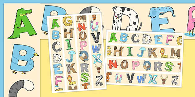 Animal Alphabet Printable | Display Resources