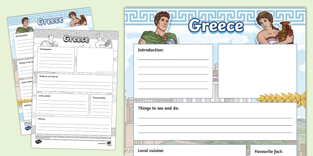 Greece Non-Chronological Report Template (teacher made)