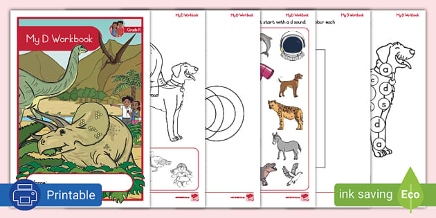 Gr. R Phonics Workbook Letter D (Hecho por educadores)