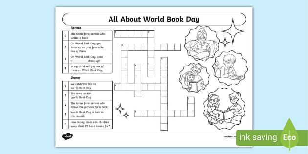 FREE! - KS1 I Love Reading Crossword (teacher made) - Twinkl
