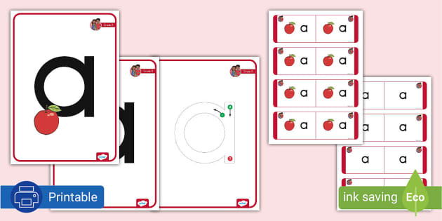 Gr. R Phonics A Poster, Flashcards and Robot Letter - Twinkl