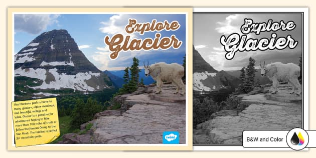Explore Glacier National Park Poster (Teacher-Made) - Twinkl