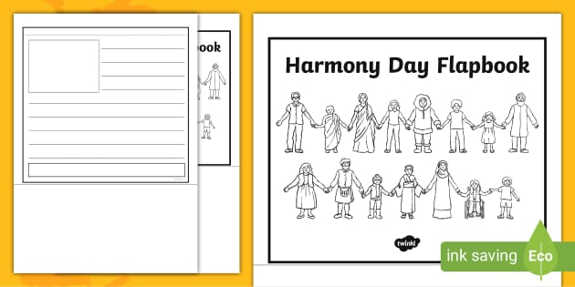 Harmony Day Blank Flap Book (teacher made) - Twinkl