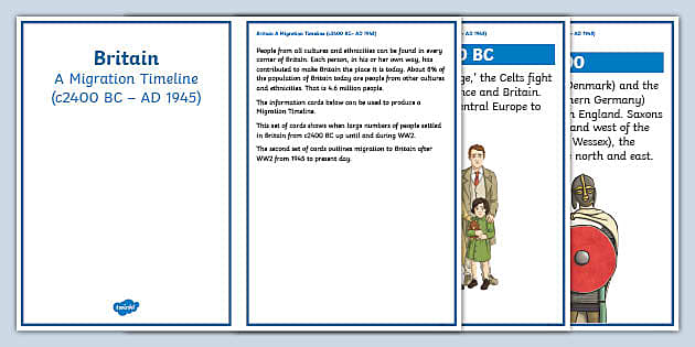 Britain: A Migration Timeline Cards