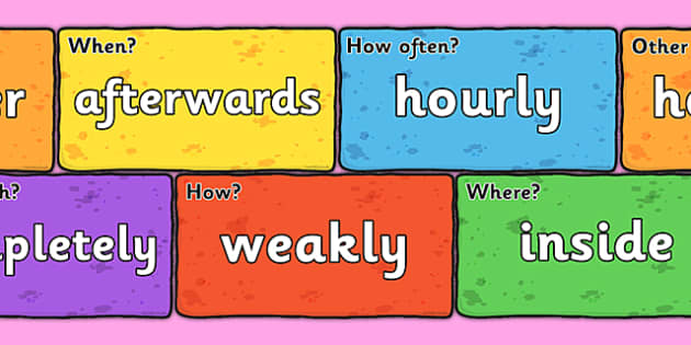 Adverbs on Bricks (teacher made)