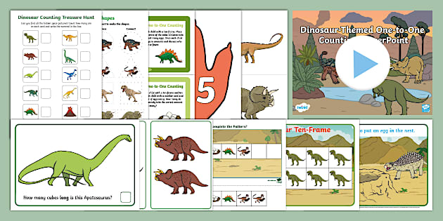 👉 Fun Maths Activities for Nursery | EYFS Maths Pack: Dinosaur