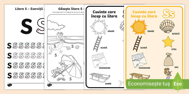 Litera S – Pachet cu resurse pentru preșcolari - Twinkl