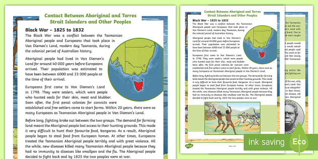 Black War Fact File (teacher made) - Twinkl