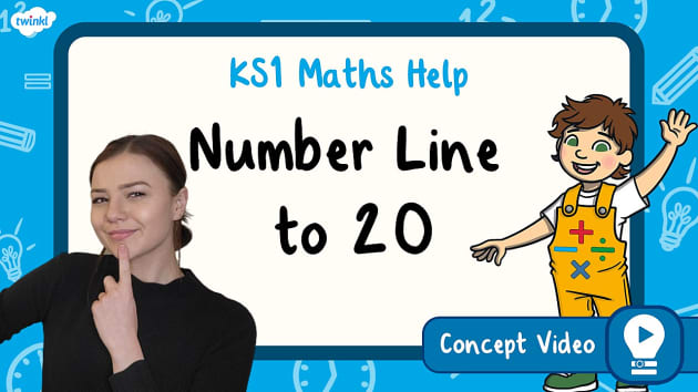 FREE! - 👉 The Number Line to 20 | KS1 Maths Concept Video