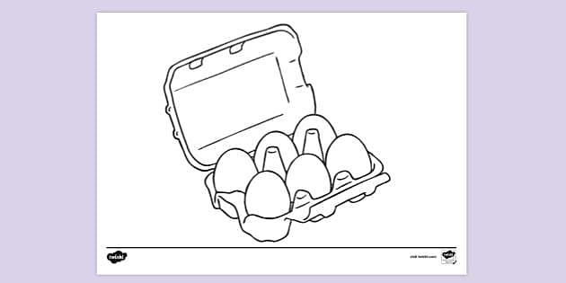 Egg Carton Coloring Pages