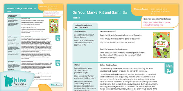 Level 5a On Your Marks, Kit and Sam!: Teacher Guide - Twinkl